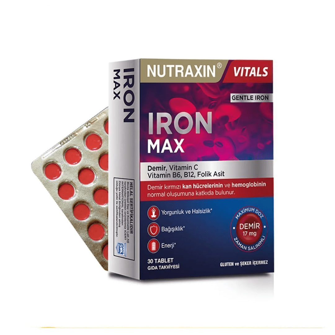 مكمل غذائي نيوتراكسين ايرون ماكس 30 قرص | صحارى ستور – Sahara Store